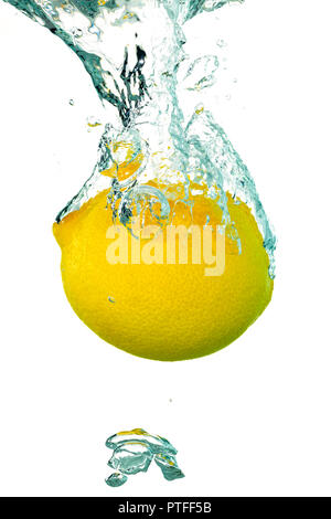 lemon splash bubbles Stock Photo - Alamy