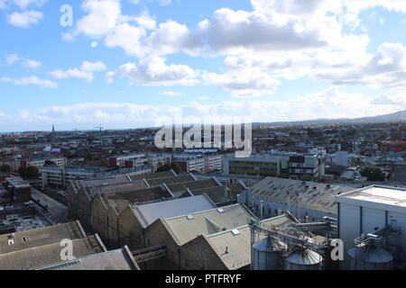 The Guinness Brewery from the roof top bar at the Guinness Store in ...