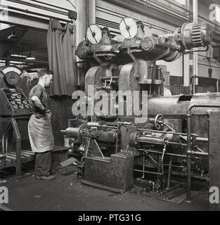 1950s, historical, factory floor at large brickworks, England, UK Stock ...