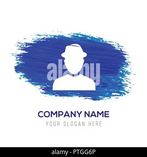 Spy User icon - Blue watercolor background Stock Vector Image & Art - Alamy