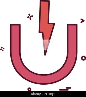 Vector illustration. Magnet Symbol. Electromagnetism symbol Stock ...