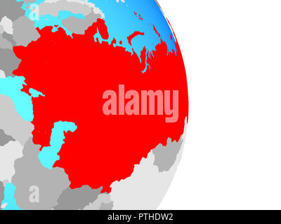 Soviet Union on simple political globe. 3D illustration Stock Photo - Alamy