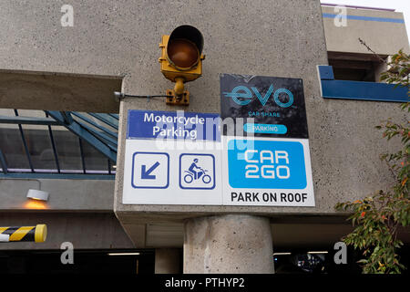 Sign for UBC, on the University of British Columbia campus; Vancouver ...
