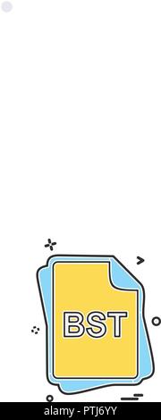 BST file type icon design vector Stock Vector Image & Art - Alamy