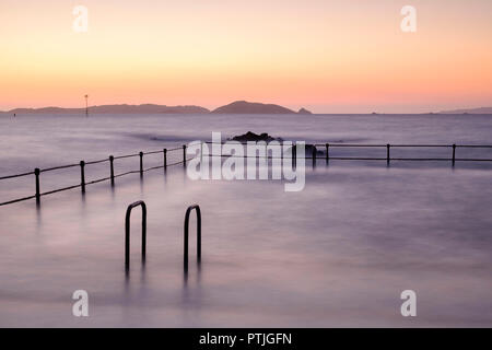 La Valette tidal bathing pools guernsey Stock Photo - Alamy