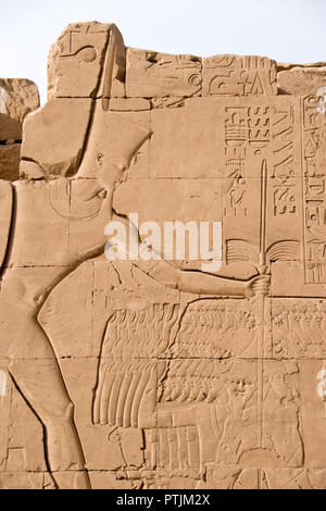 Bas-Relief of Pharaoh Thutmose III Smiting and Killing Canaanite ...