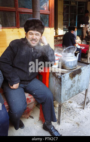 Kashgar, Xinjiang, China. Traditional Tea leaf eggs. The eggs are ...