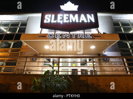 Sleeman Centre - Home of the Guelph Storm - Front Night Stock Photo - Alamy