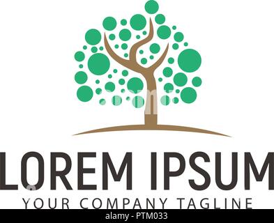 dot tree logo design concept template Stock Vector Image & Art - Alamy