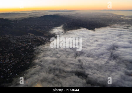 Sunrise illuminates the ever-present marine layer that drifts into the ...