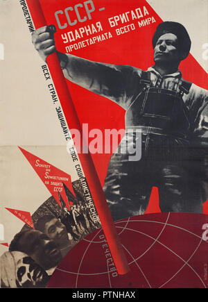 1930s Soviet propaganda poster. 1931 poster by the Russian artist ...