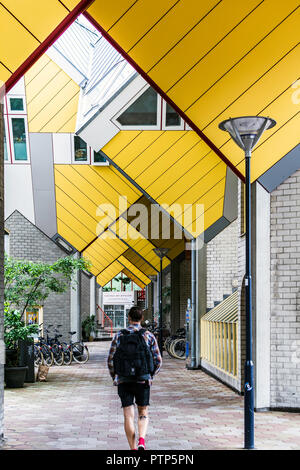 Repeating cube pattern of Cube Houses. It is a set of innovative houses ...