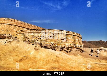 Beautiful fortification built on fossilized dune in Cabo de Gata ...
