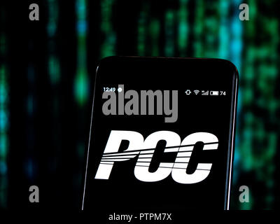 Precision Castparts Corp. logo seen displayed on smart phone. Precision ...