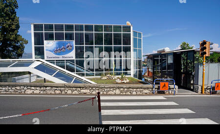 Cable Car to Taormina Mare or Mazzaro beach, Taormina, Sicily, Italy ...
