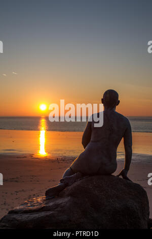 Folkestone Triennial - Mermaid Statue on Sunny Sands Beach, Folkestone ...