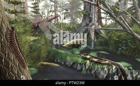 Prehistoric, Devonian Landscape Stock Photo - Alamy