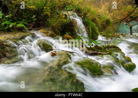 Fall colors on Plitvice lakes, Croatia Stock Photo - Alamy