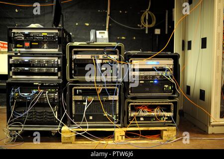 Military computer servers set up and used to communicate in remote ...