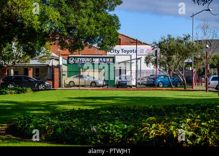Buildings and trees in palmerston street, Perth, Western Australia ...