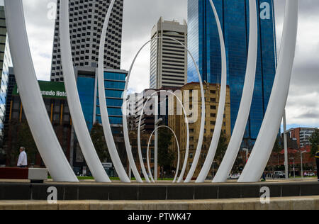 The Spanda sculpture at Elizabeth Quay, Perth, Western Australia ...