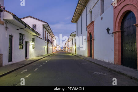STREETS OF POPAYAN EARLY IN THE MORNING - COLOMBIA Stock Photo - Alamy