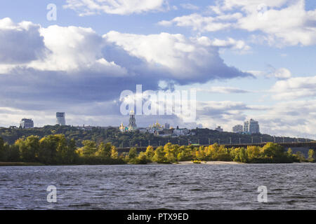 View of the historical center of Kyiv, the Dnieper River, Podil Stock ...