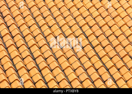 pitched roof tiles in repetitive patterns, old architecture shophouses ...