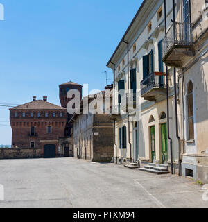 Medieval castle in San Genuario, historic village near Vercelli ...