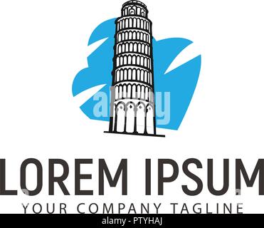 Tower of Pisa hand drawn vector illustration. Leaning Tower of Pisa ...
