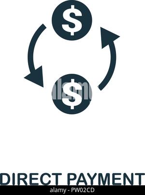 Direct Payment line icon. Monochrome simple Direct Payment outline icon ...