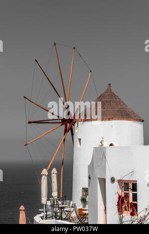 Old windmill on a rock, Bay of Panormitis, Symi, Dodecanese, Greece ...