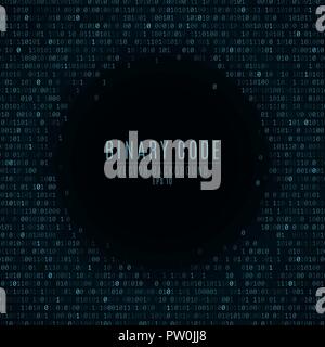 Hacking background, abstract hacking system. Hacker attack, broken falling binary code, matrix ...