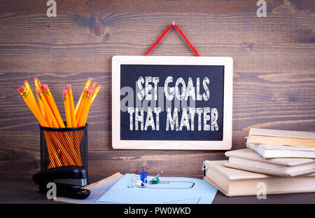 Set Goals That Matter text motivational and inspiration quote with ...