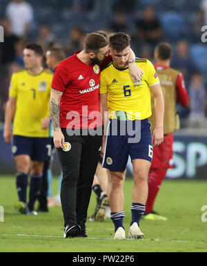 Scotland coach James McFadden after the press conference at Hampden ...