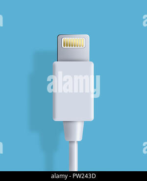 A Close up of Apple iPhone Connection Wire Plug, Connectivity, Wired ...