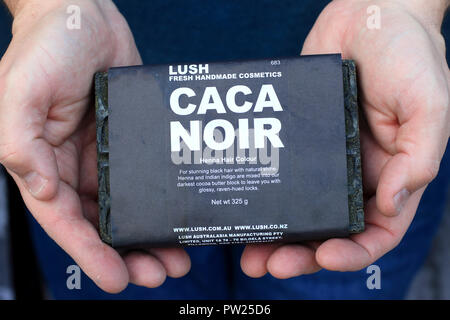 Lush Caca Noir henna block Stock Photo - Alamy