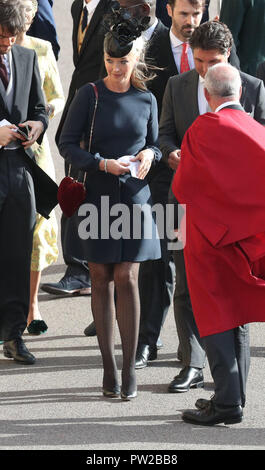 Princess Eugenie, Jack Brooksbank (centre) and Comedian Rory Bremner ...