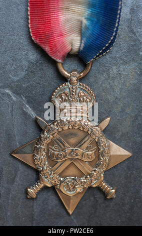 WW1 British "1914-15 Star" campaign war medal, awarded to G.L. Hatcher (Sapper, Royal Engineers ...