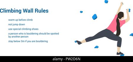 Climbing wall rules Stock Vector Image & Art - Alamy