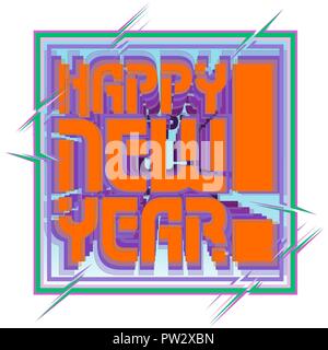 square frame with happy new year lettering Stock Vector Image & Art - Alamy