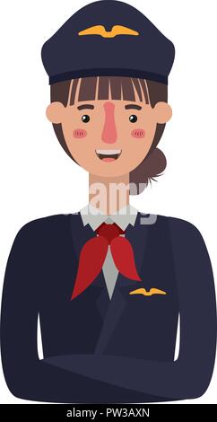 female aviation pilot avatar character Stock Vector Image & Art - Alamy