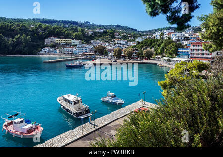 Patitiri Harbour, Alonissos, Northern Sporades Greece Stock Photo - Alamy