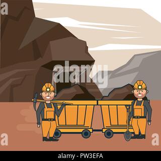Mining cave cartoons Stock Vector Image & Art - Alamy