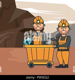 Mining workers cartoons Stock Vector Image & Art - Alamy
