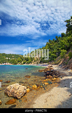 Stafylos beach, Skopelos island, Northern Sporades, Magnessia, Thessaly ...