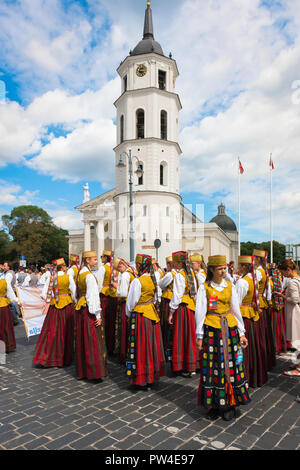 Traditional Old Lithuanian Costume. Lithuanian National Dress Ornament ...