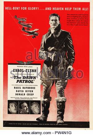 Carl Esmond, Errol Flynn and David Niven/ La Patrouille de l'aube Stock ...
