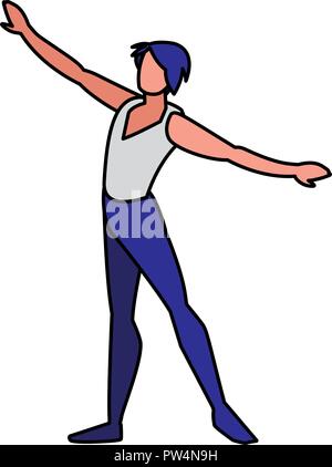 avatar ballet male dancer over white background, vector illustration ...