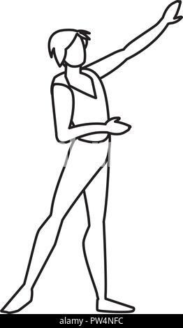 avatar ballet male dancer over white background, vector illustration ...